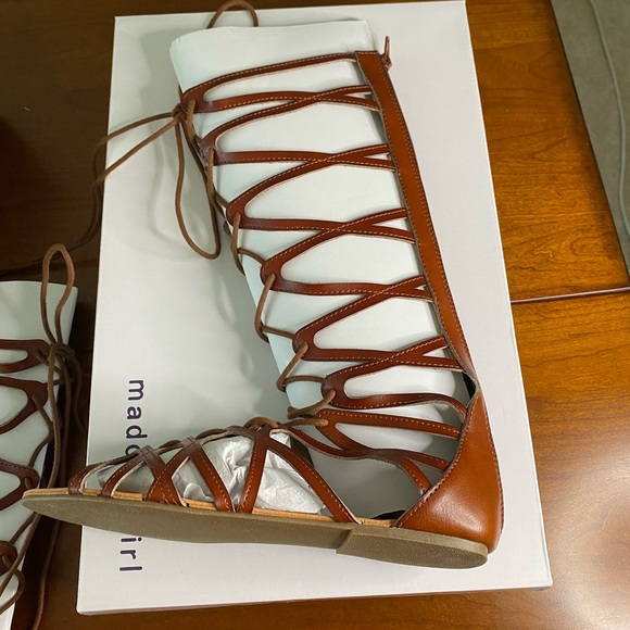 Madden Girl | Shoes | Madden Girl Cognac Gladiator Tall Sandals M ...